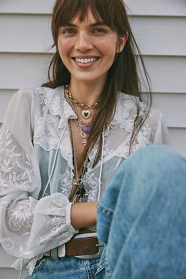 Free People Zella Layered Chain Necklace - Mixed Metal