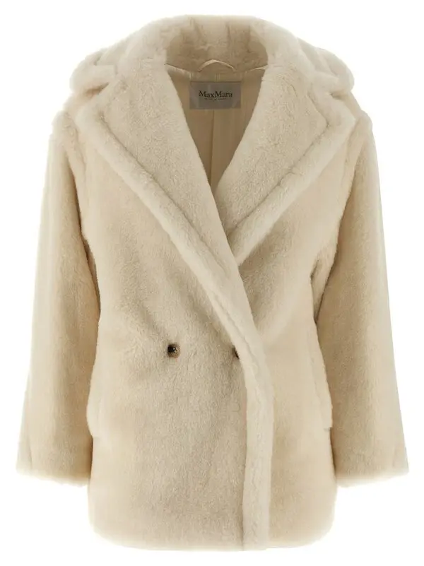 Max Mara Alpaca And Wool Teddy Fabric 'olga' Coat