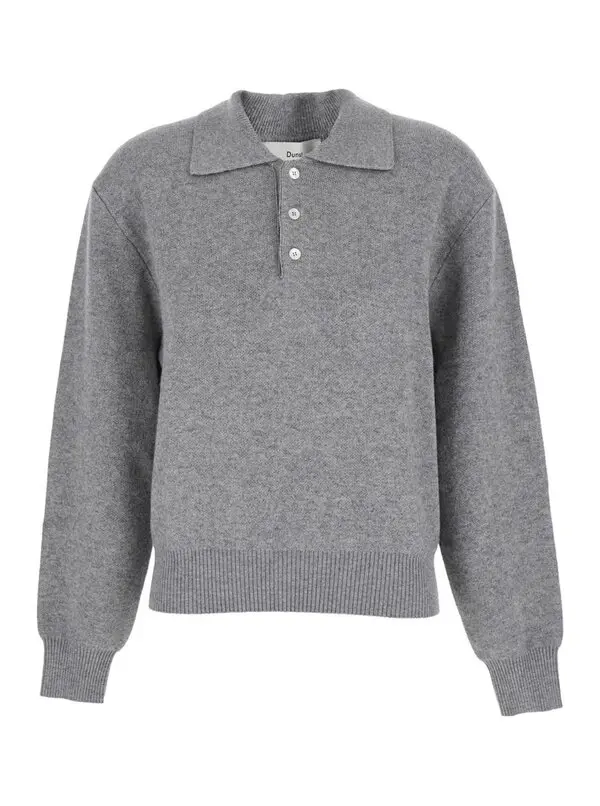 DUNST Cashmere Sweater With Polo Collar