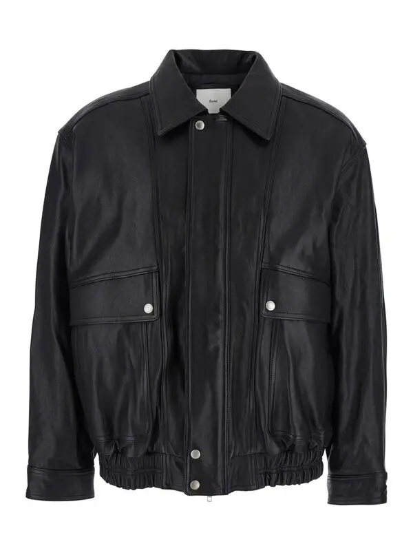 DUNST Leather Jacket With Pockets