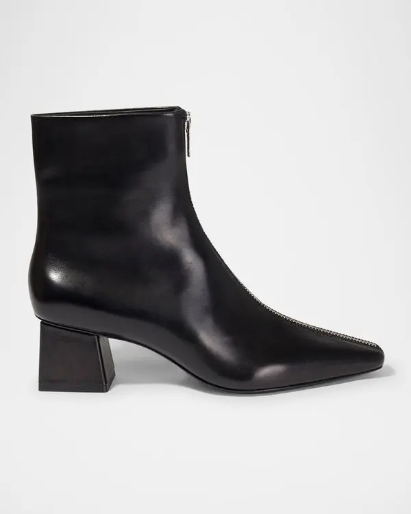 Simkhai Ryder Leather Zip Ankle Booties
