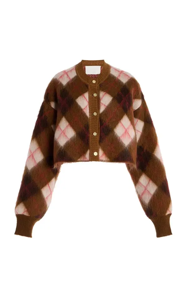 RÙADH The Blane Checked Wool Cardigan - Multi