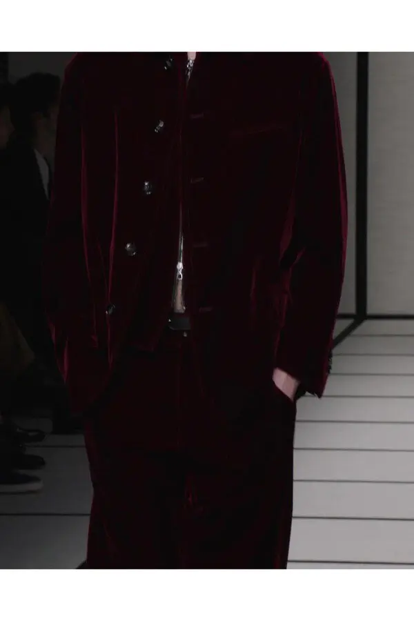 Giorgio Armani Single-breasted Velvet Jacket - Natural