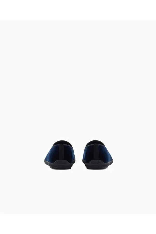 Giorgio Armani Velvet Casual Loafers - Blue