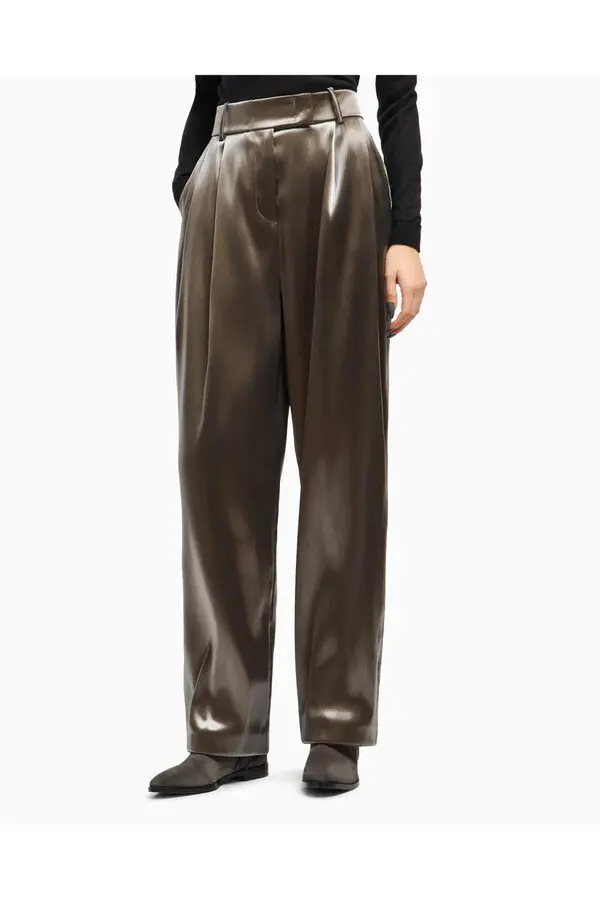 Giorgio Armani Two-pleat Liquid Silk Trousers