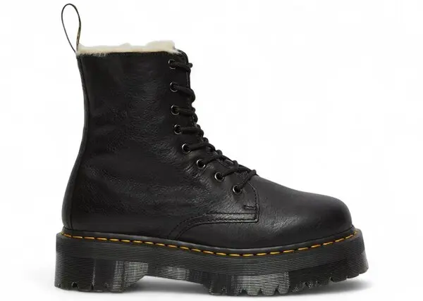 Dr. Martens Jadon Faux Fur Lined Pisa Leather Platform Boot