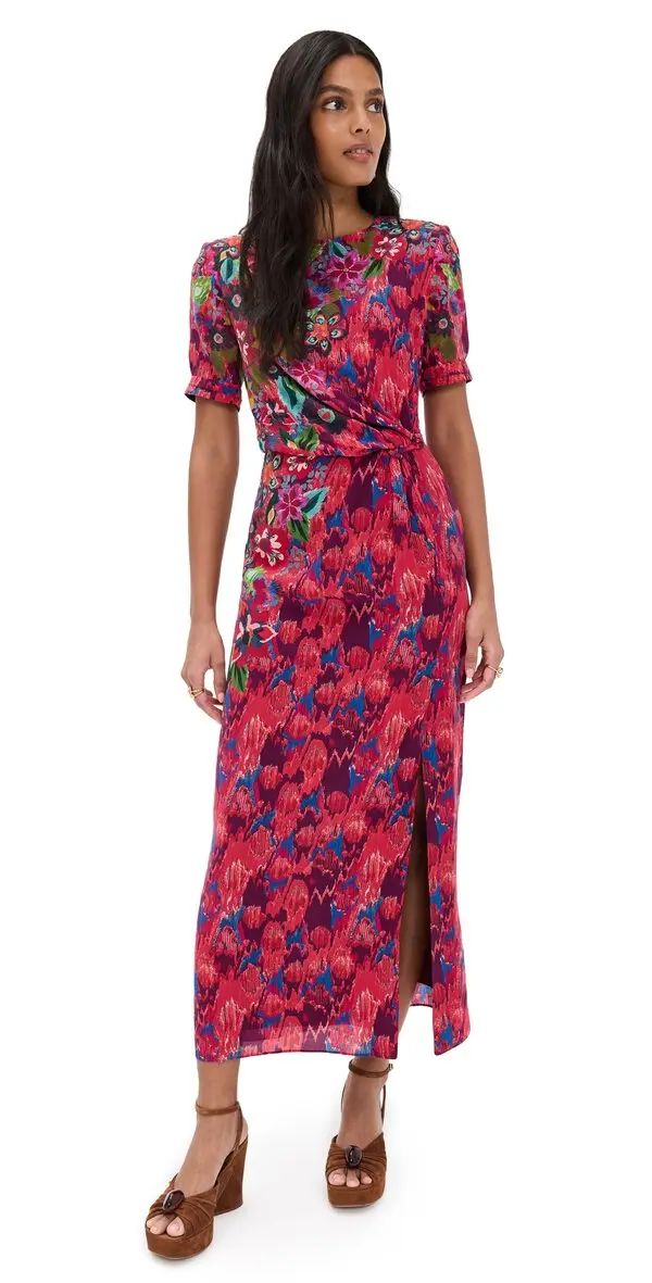 Saloni Devi Floral-print Midi Dress