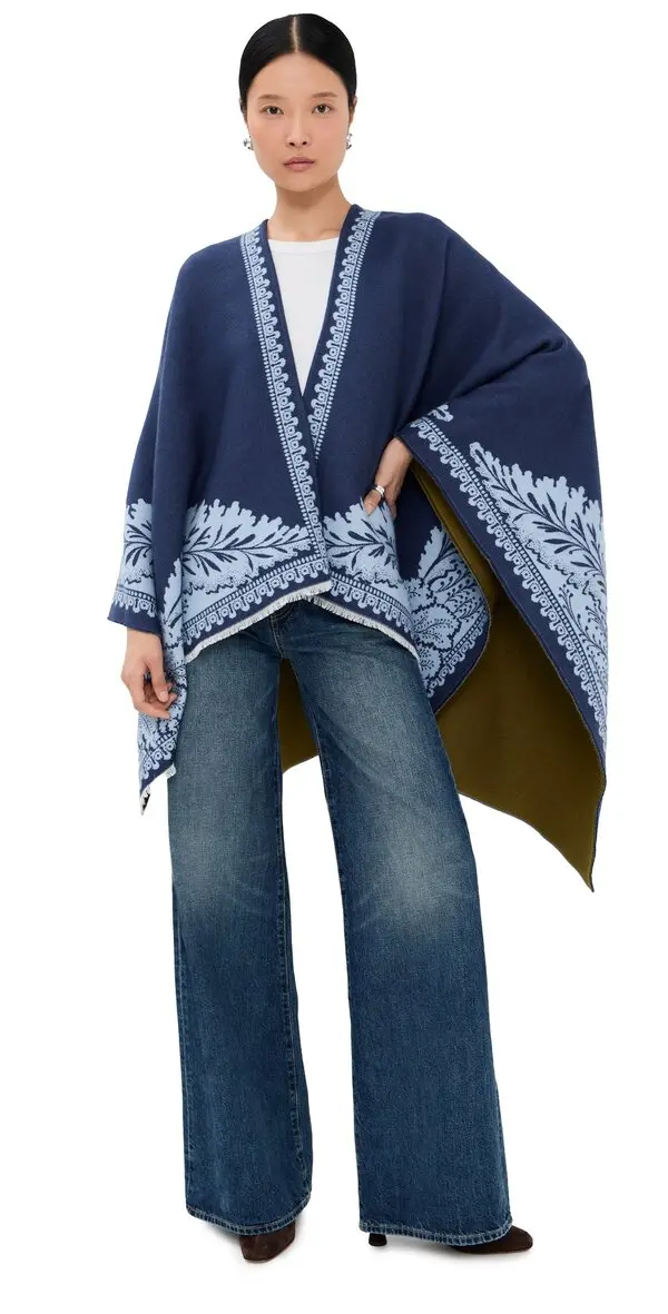 La DoubleJ Reversible Wool Poncho