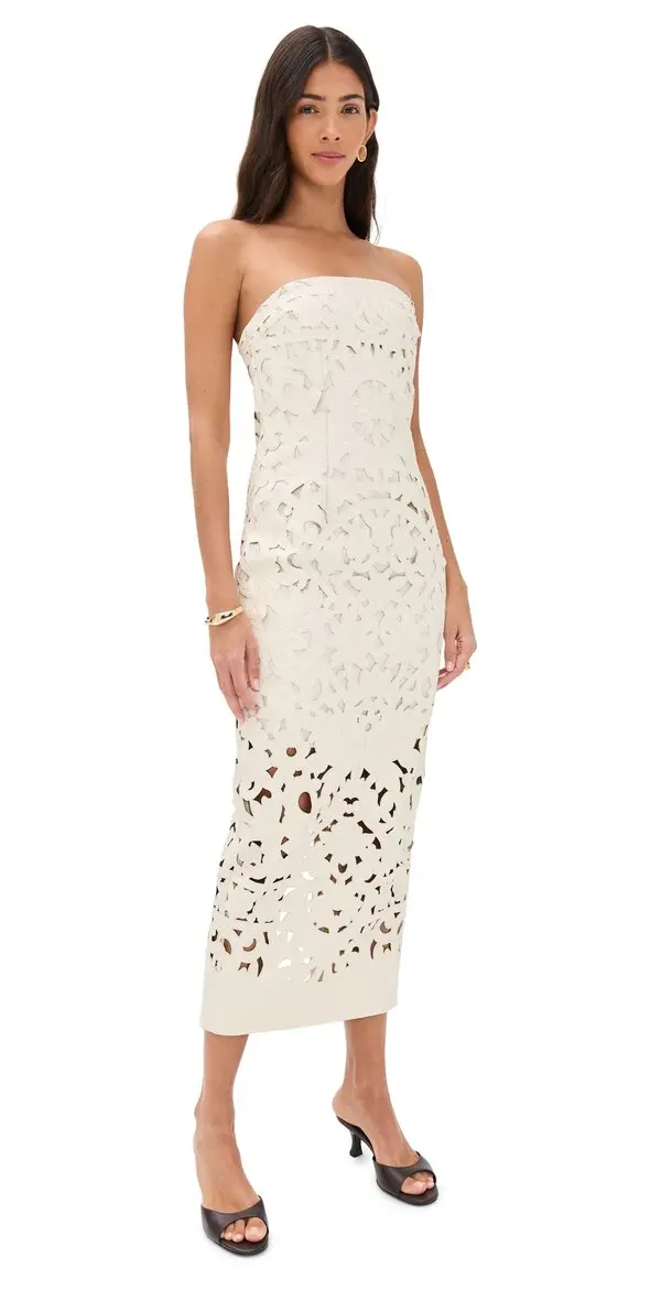 Cult Gaia Raylene Cutout Faux Leather Maxi Dress