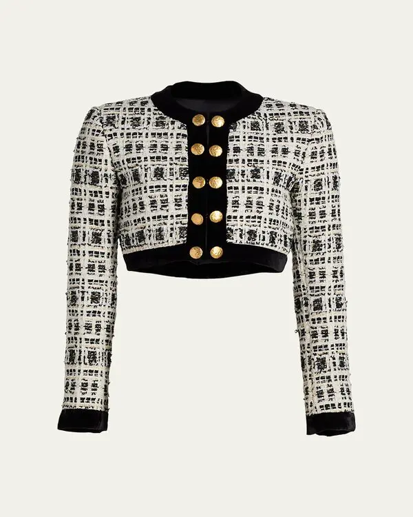 SERGIO HUDSON Tweed Military Jacket