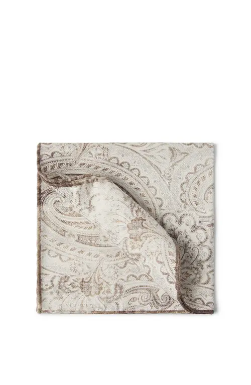 Brunello Cucinelli Double Face Silk Pocket Square
