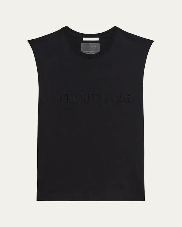 Helmut Lang Embossed Cotton Tank Top