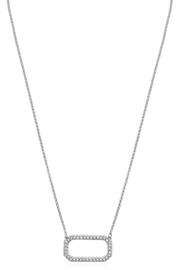 All Saints Crystal Pendant Necklace - Silver