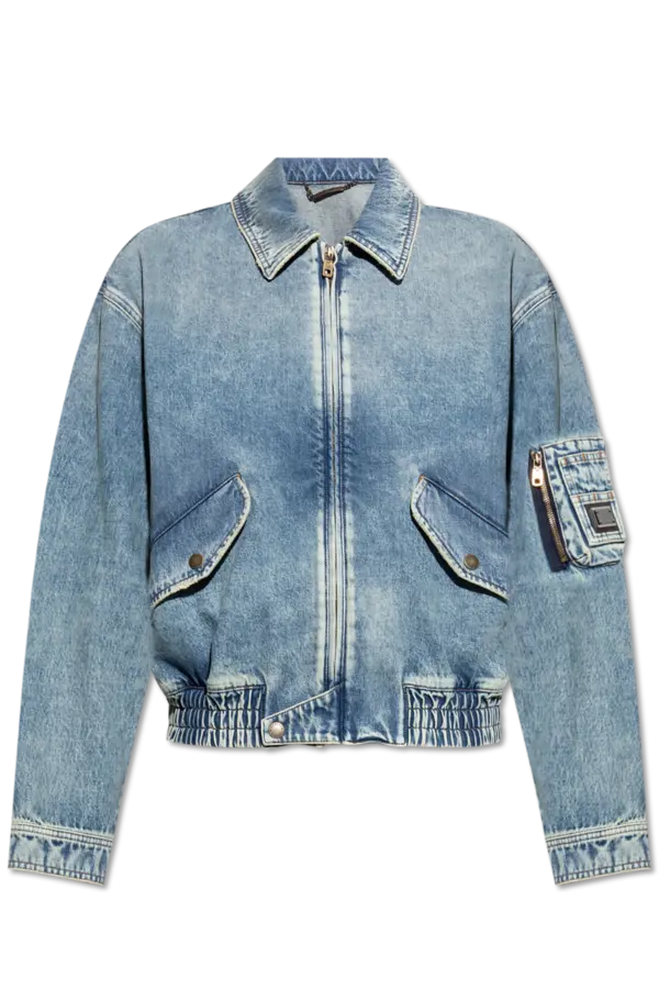 Dolce & Gabbana Vintage Effect Denim Jacket - Blue