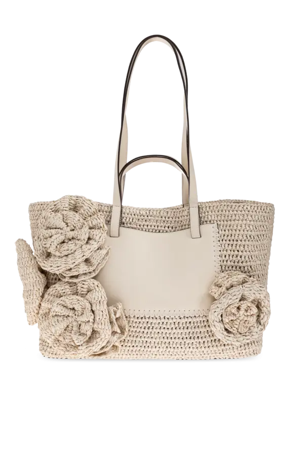 Ulla Johnson Lali Floral Shopper Bag - Cream