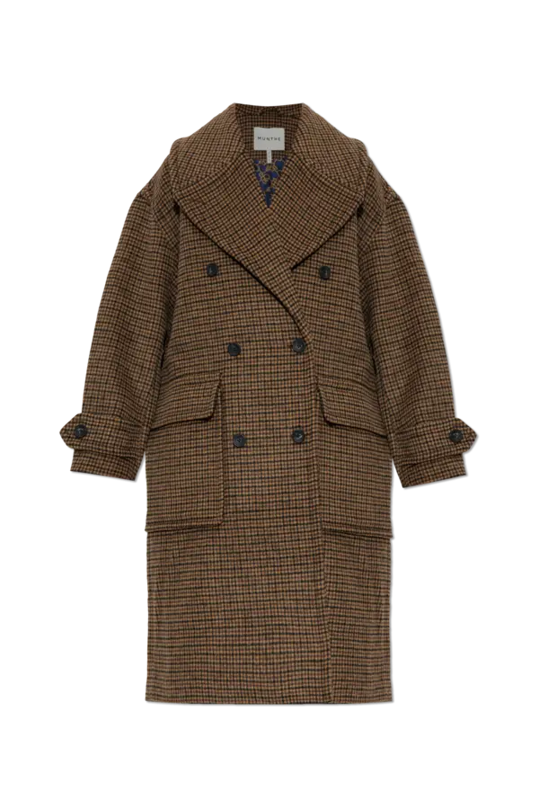 Munthe Libasto Houndstooth Wool Coat
