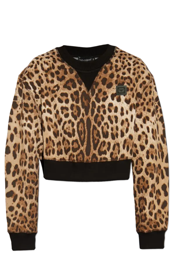 Dolce & Gabbana Animal Print Cotton Sweatshirt