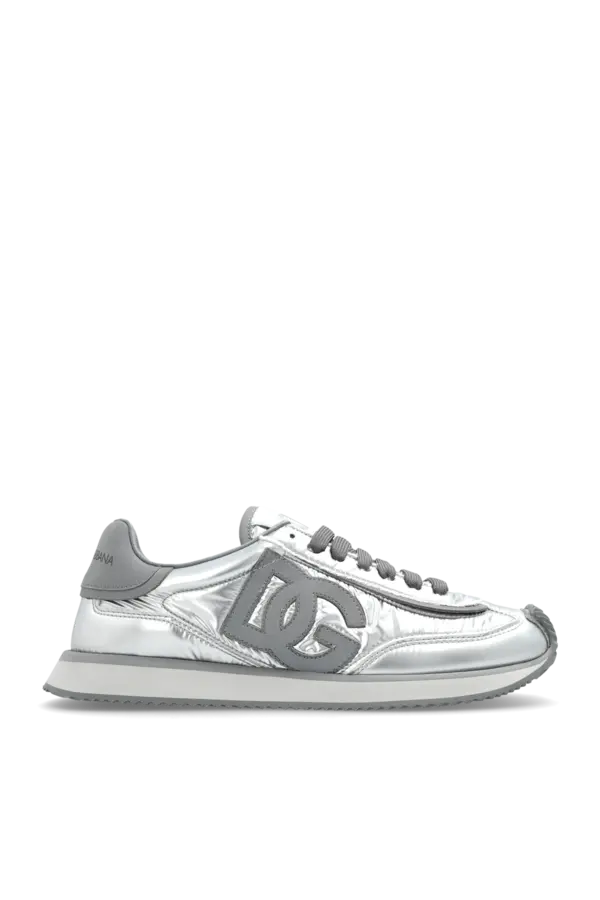 Dolce & Gabbana Dg Cushion Leather Sneakers - Silver