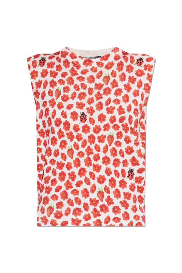 Versace Floral Silk Top