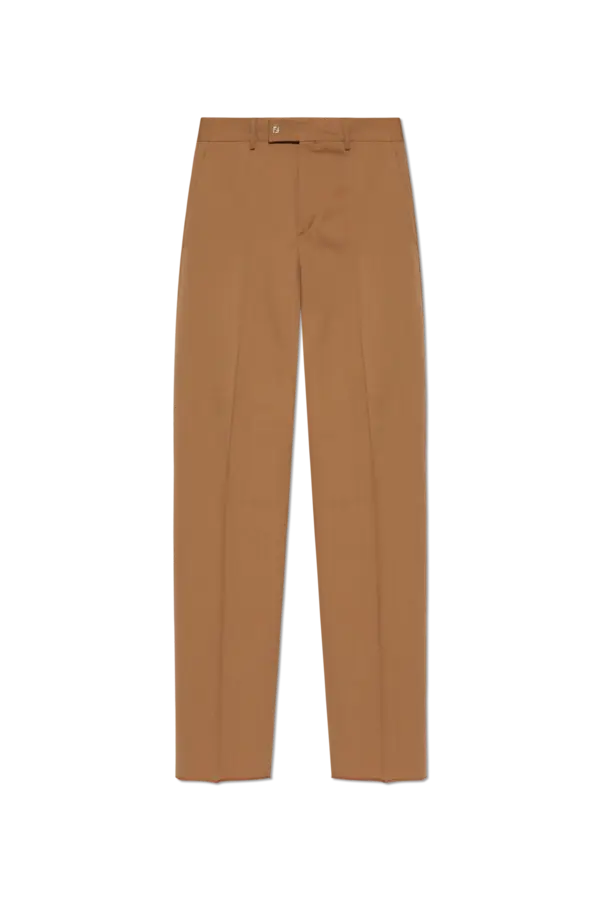 Fendi Wool Trousers - Brown