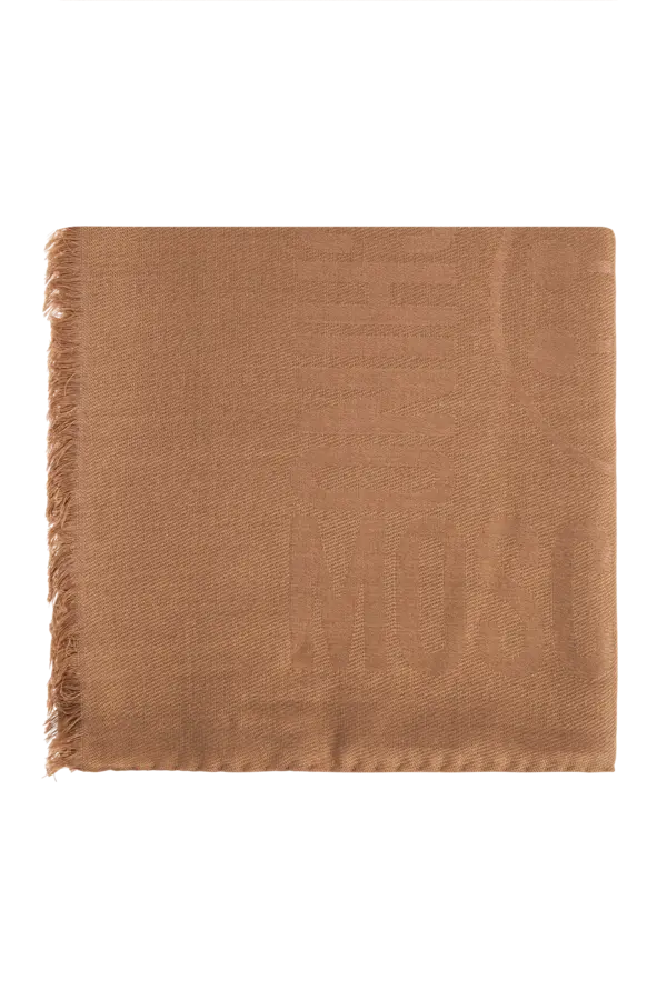 Moschino Scarf With Logo - Beige