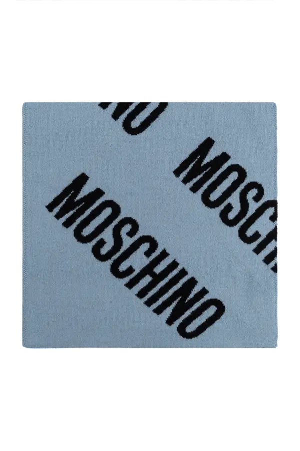 Moschino Scarf With Monogram - Blue