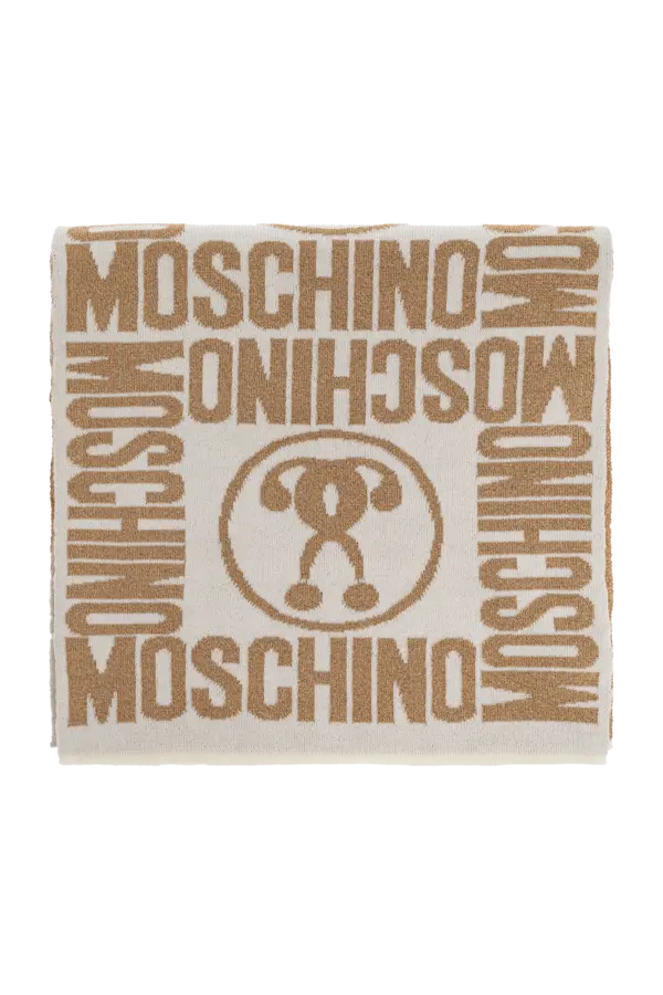 Moschino Scarf With Lurex Thread - Cream