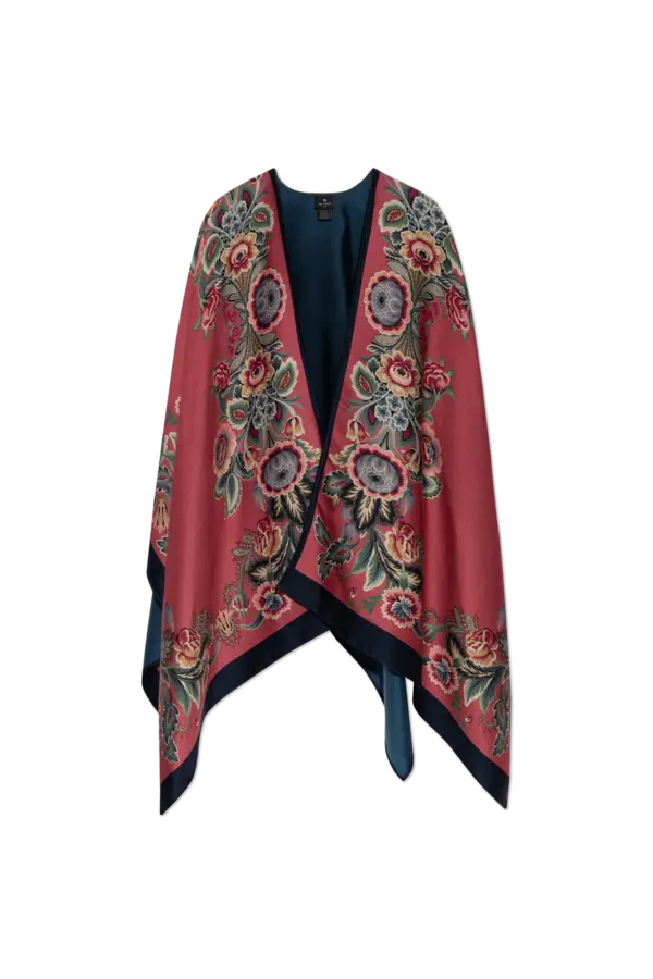 Etro Floral Motif Poncho