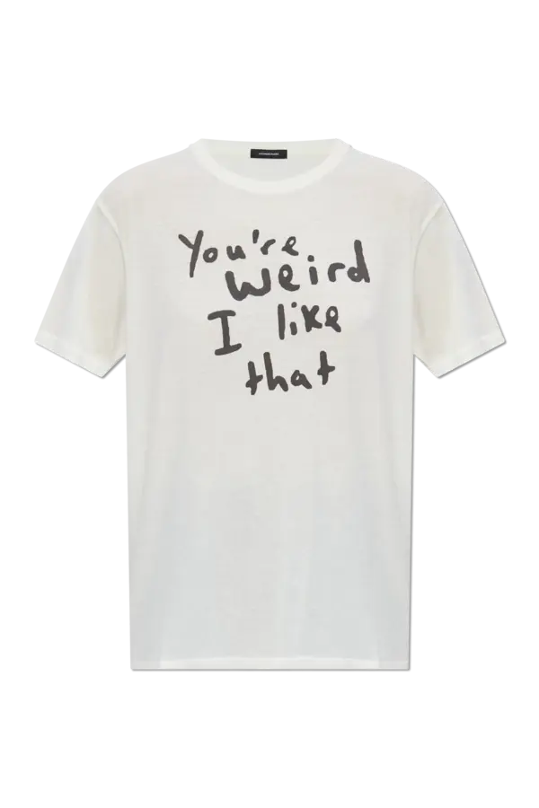 R13 Printed Cotton-cashmere T-shirt