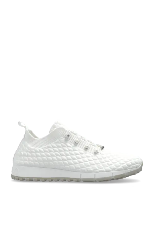 JIMMY CHOO Veles Knit Sneakers - White