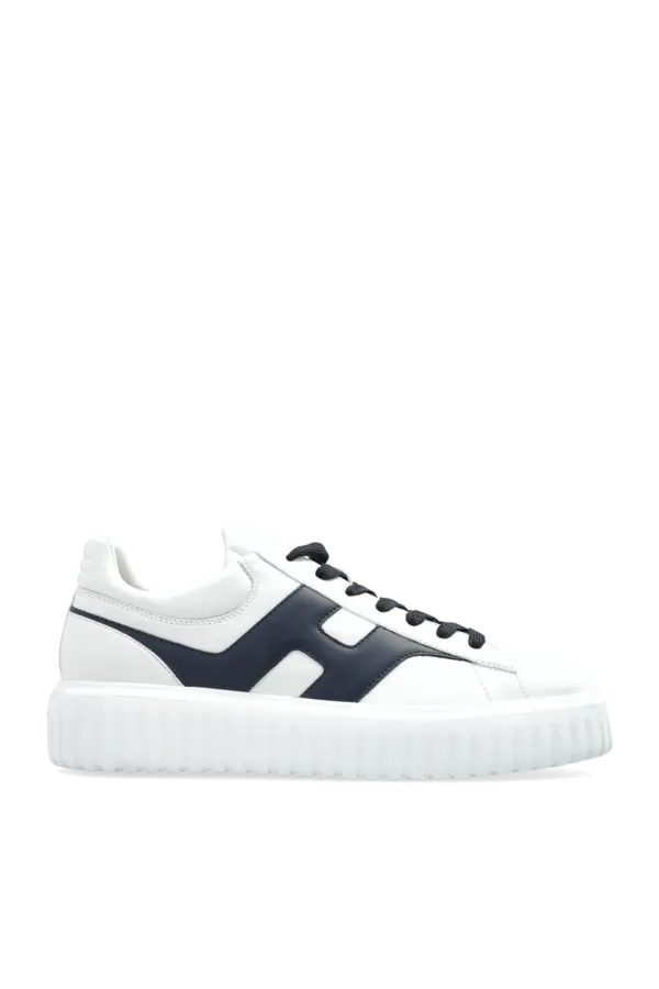 Hogan H-stripes Leather Sneakers - White