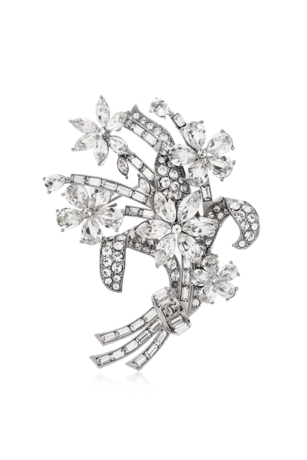 Dolce & Gabbana Floral Crystal Brooch