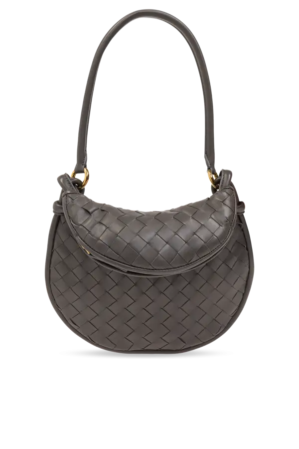 Bottega Veneta Intrecciato Lamb Leather Gemelli Mini Shoulder Bag - Grey