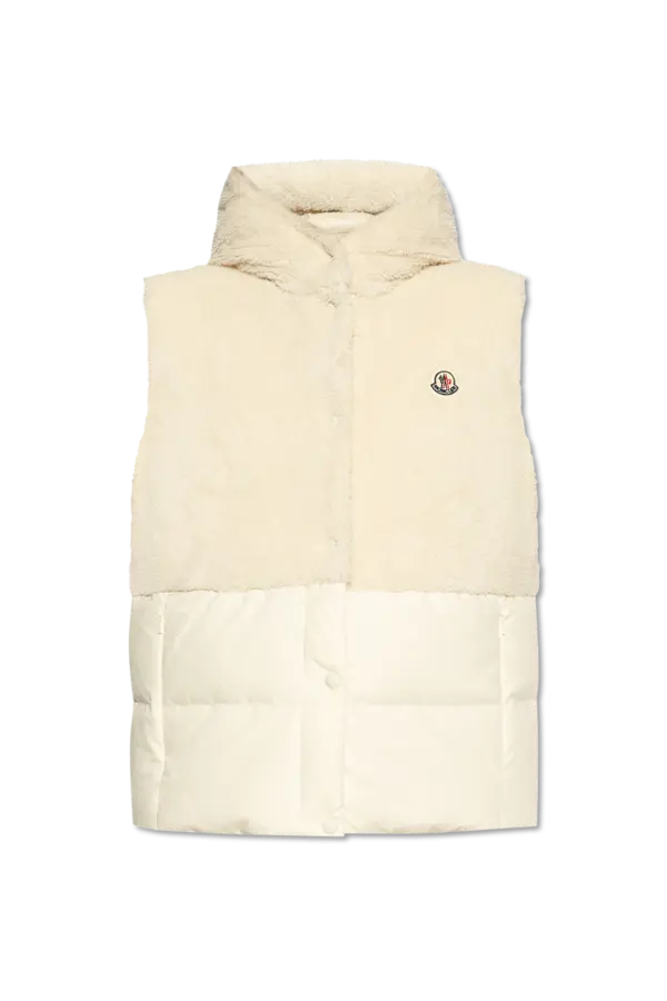 Moncler Hooded Floy Vest - Cream