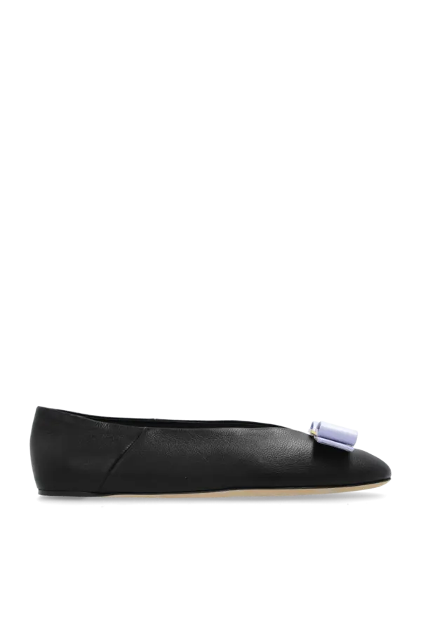 FERRAGAMO Vanna Leather Ballet Flats