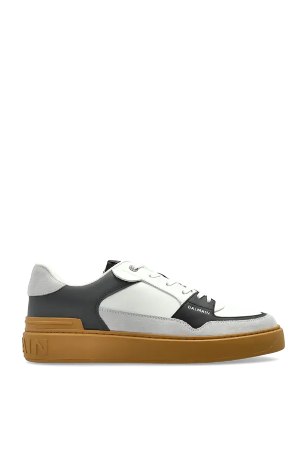 Balmain Low-top Leather Sneakers - White