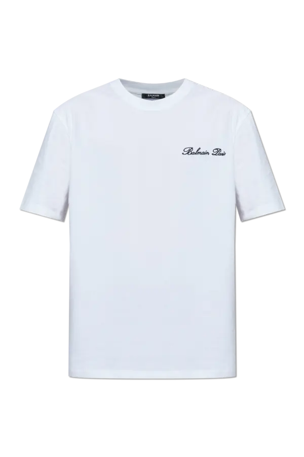Balmain T-shirt With Embroidered Logo - White