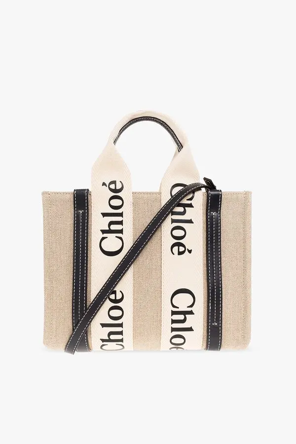 Chloé Woody Small Shopper Bag - Beige