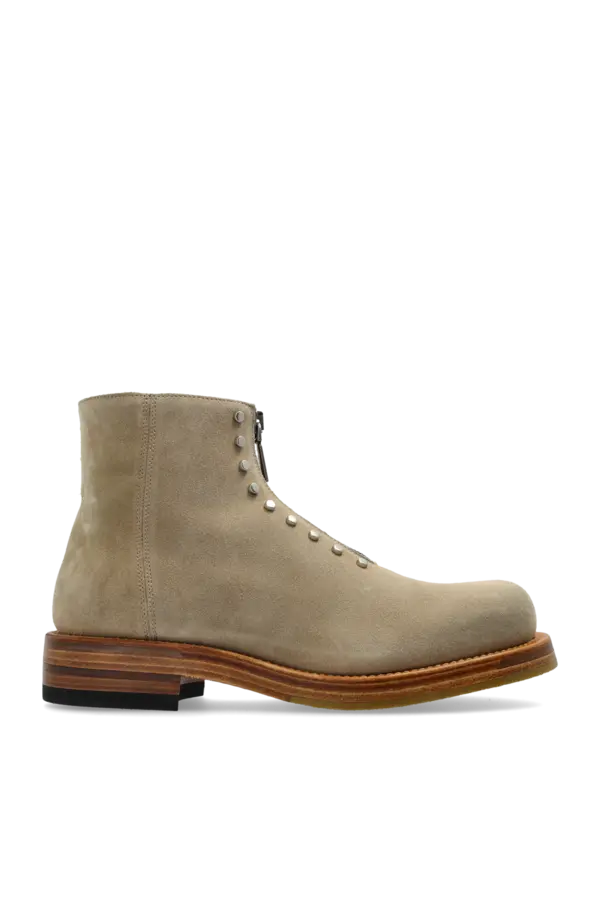 Alexander McQueen Leather Ankle Boots With Studs