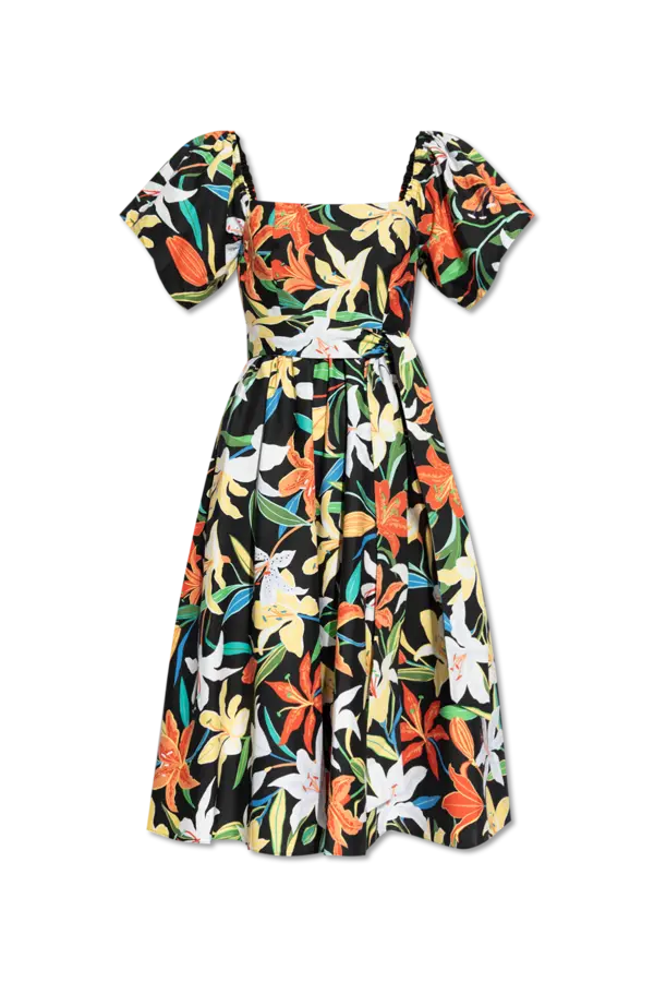 Kate Spade New York Floral-motif Midi Dress - Multicolour