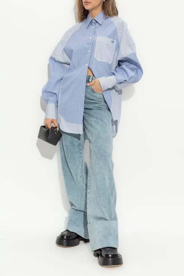 LANVIN Straight-leg Jeans With Rolled Cuffs
