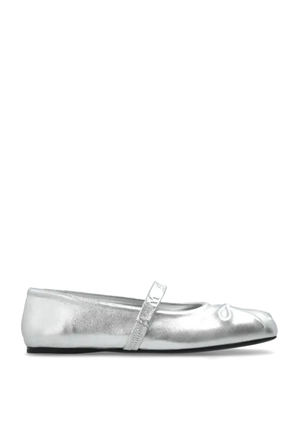 Marni Leather Ballet Flats - Silver