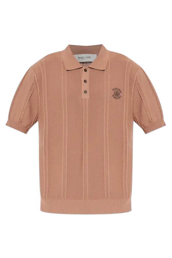 Golden Goose Polo With Logo - Brown