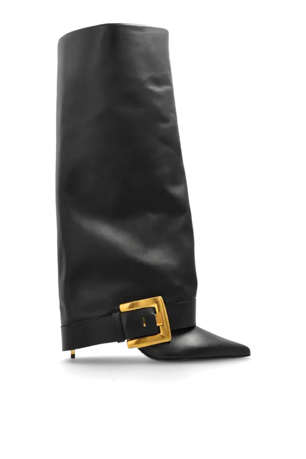 Balmain Leather Heeled Boots
