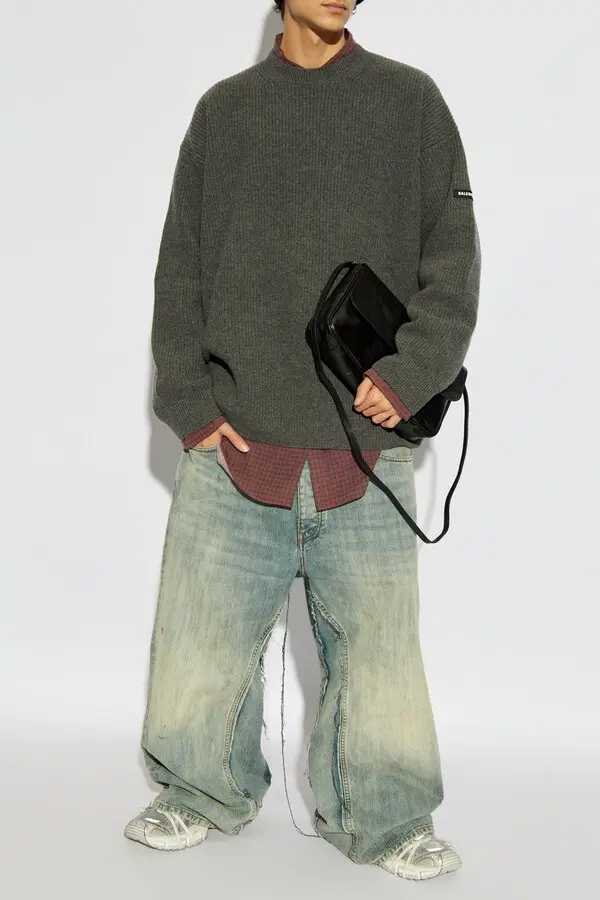 Balenciaga Wool Sweater With Logo