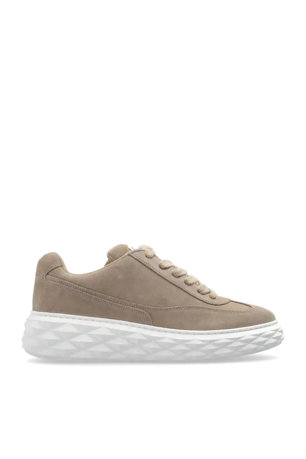 JIMMY CHOO Diamond Maxi Suede Sneakers