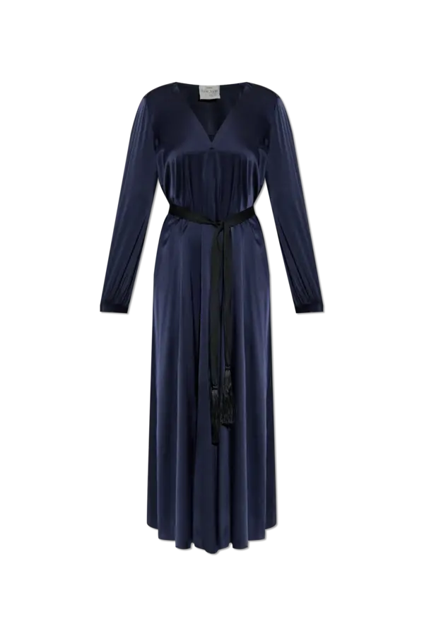 FORTE_FORTE Silk Maxi Dress - Navy Blue
