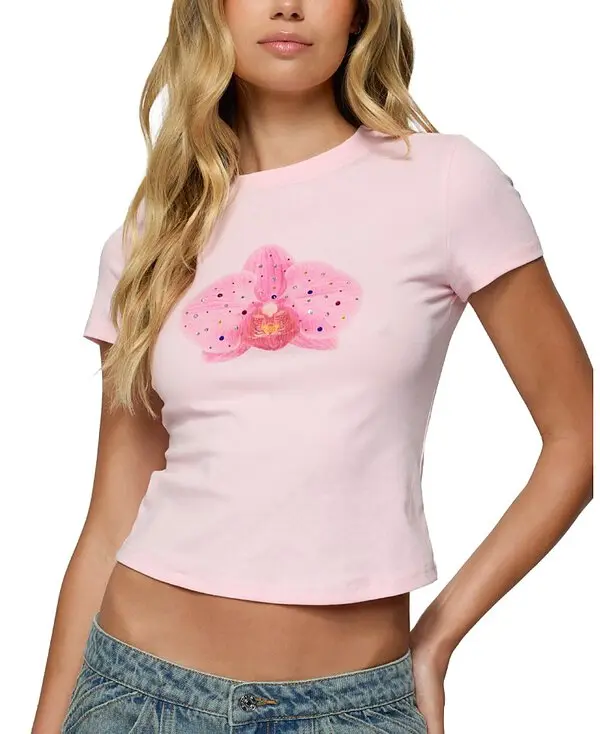 EDIKTED Orchid Gemstone T-shirt