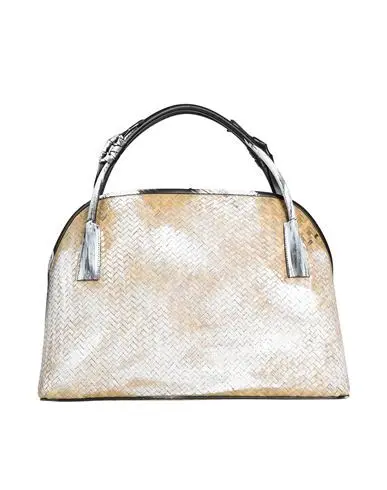 MAISON MARGIELA Straw And Leather Handbag - Beige