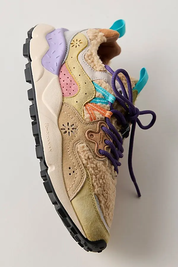FLOWER MOUNTAIN Yamano 3 Teddy Sneakers - Teddy Beige